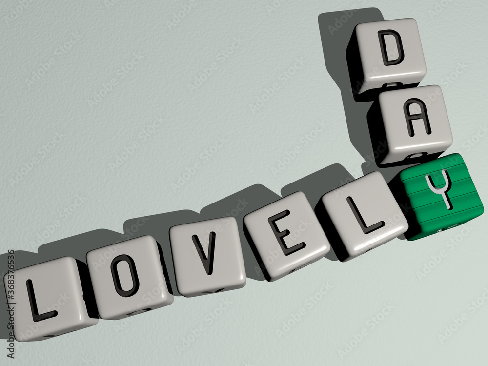 lovely day combined by dice letters and color crossing for the related ...
