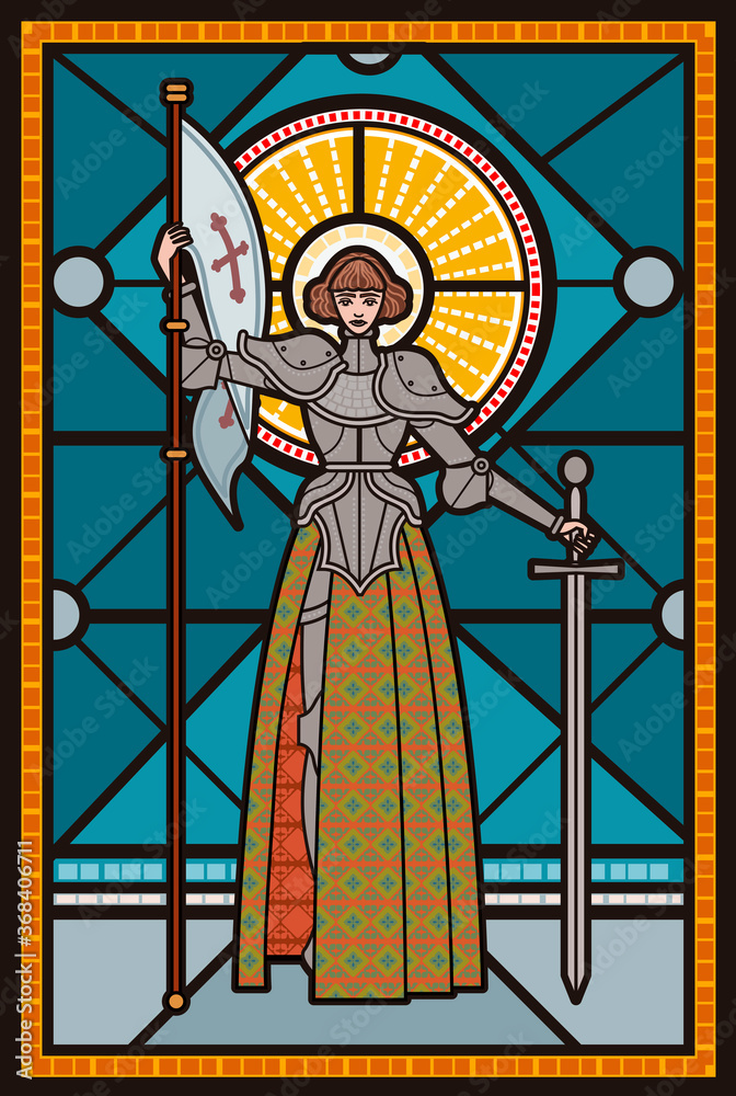 joan of arc medieval female girl woman saint warrior knight Stock ...
