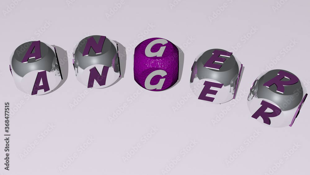 anger combined by dice letters and color crossing for the related ...