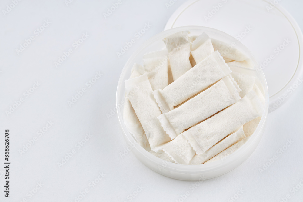 snus nicotine bags. chewing tobaсco product over white background ...
