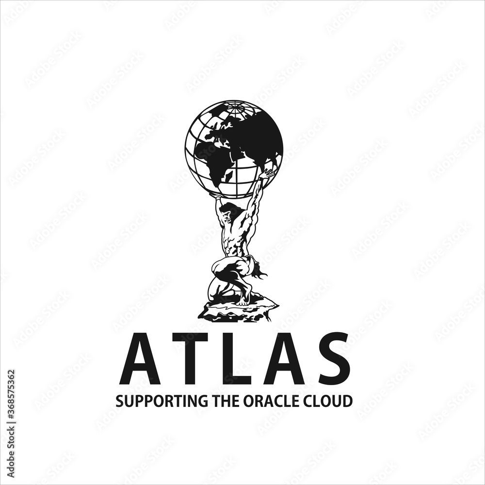 atlas logo design template silhouette vector Stock Vector | Adobe Stock