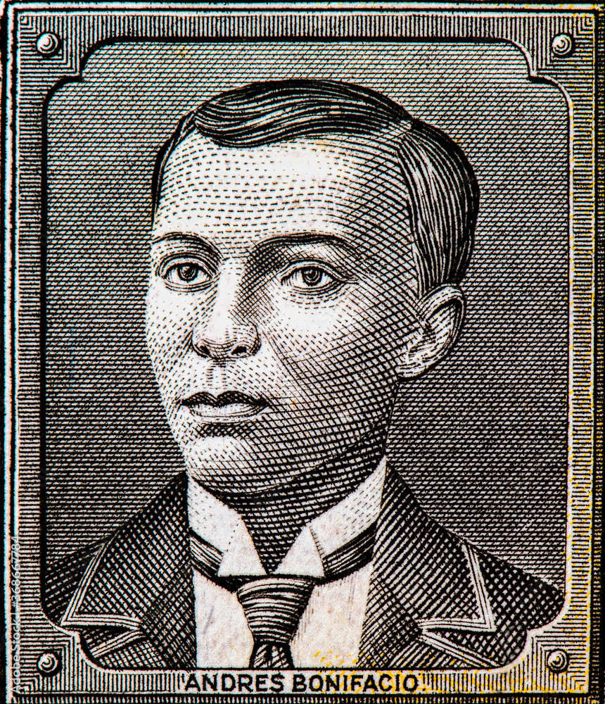 Andres Bonifacio (1863-1897) Portrait from Philippines 20 Pesos 1949 ...