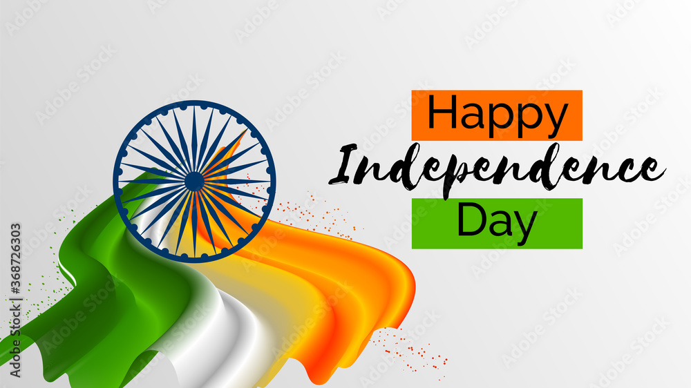 india independence day 15th august map flag tricolor poster Stock ...