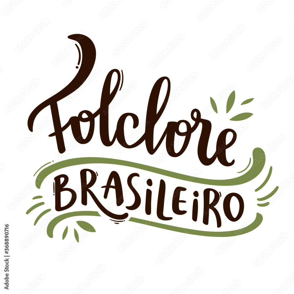 Folclore. Brazilian Folklore. Brazilian Portuguese Hand Lettering ...