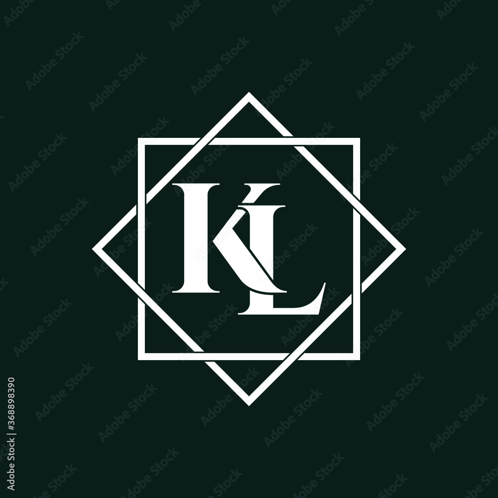 Letter KL luxury logo design vector Stock Vector | Adobe Stock