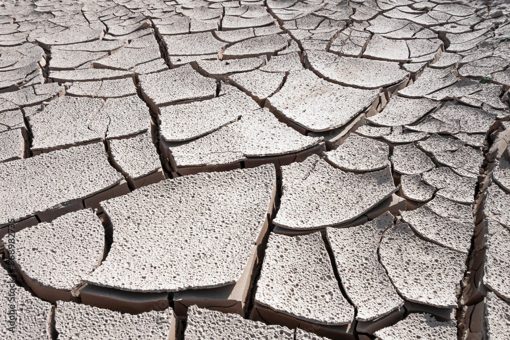 Relief & structure of dried ground surface, formed because of very long ...