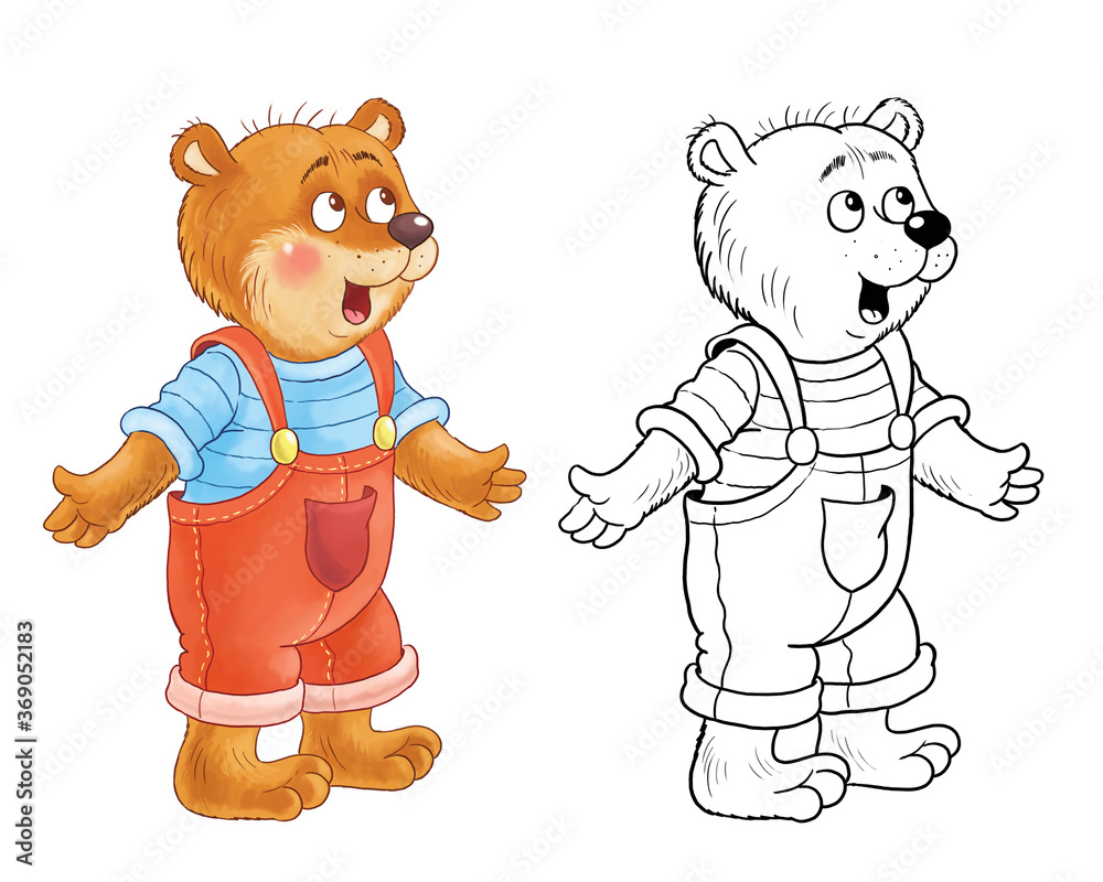 Goldilocks and the three bears. Fairy tale. Cute and funny cartoon ...