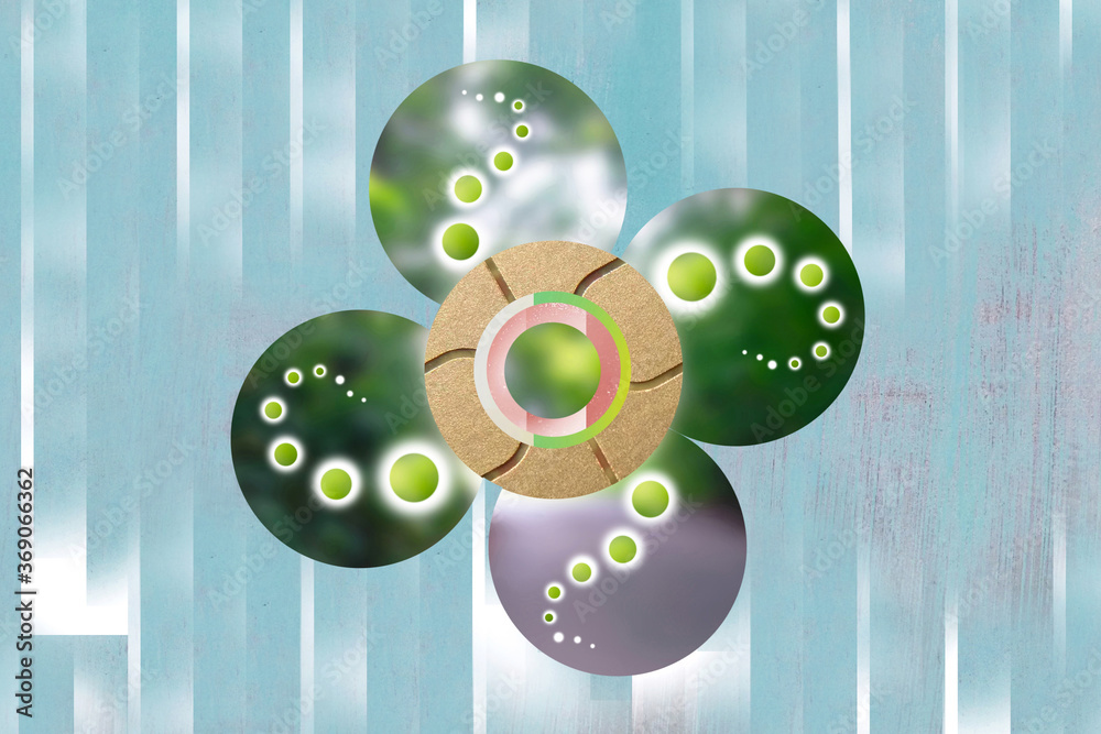 Abstract hallucinogenic trip from the use of psychotropic substances ...