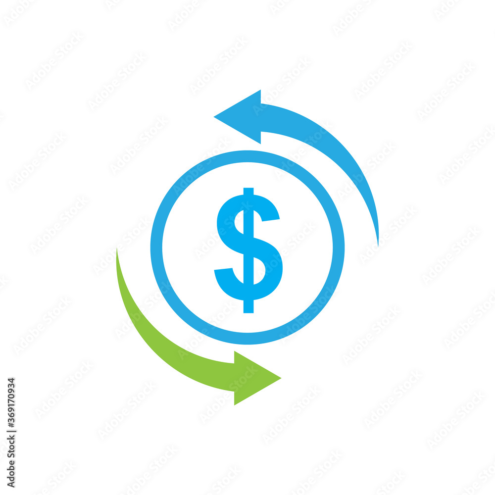 Chargeback icon symbol, return money. vector illustration Stock Vector ...