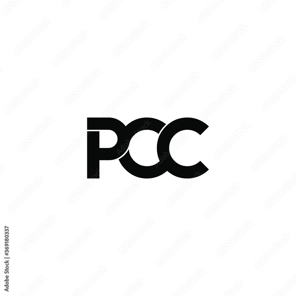 pcc letter original monogram logo design Stock Vector | Adobe Stock