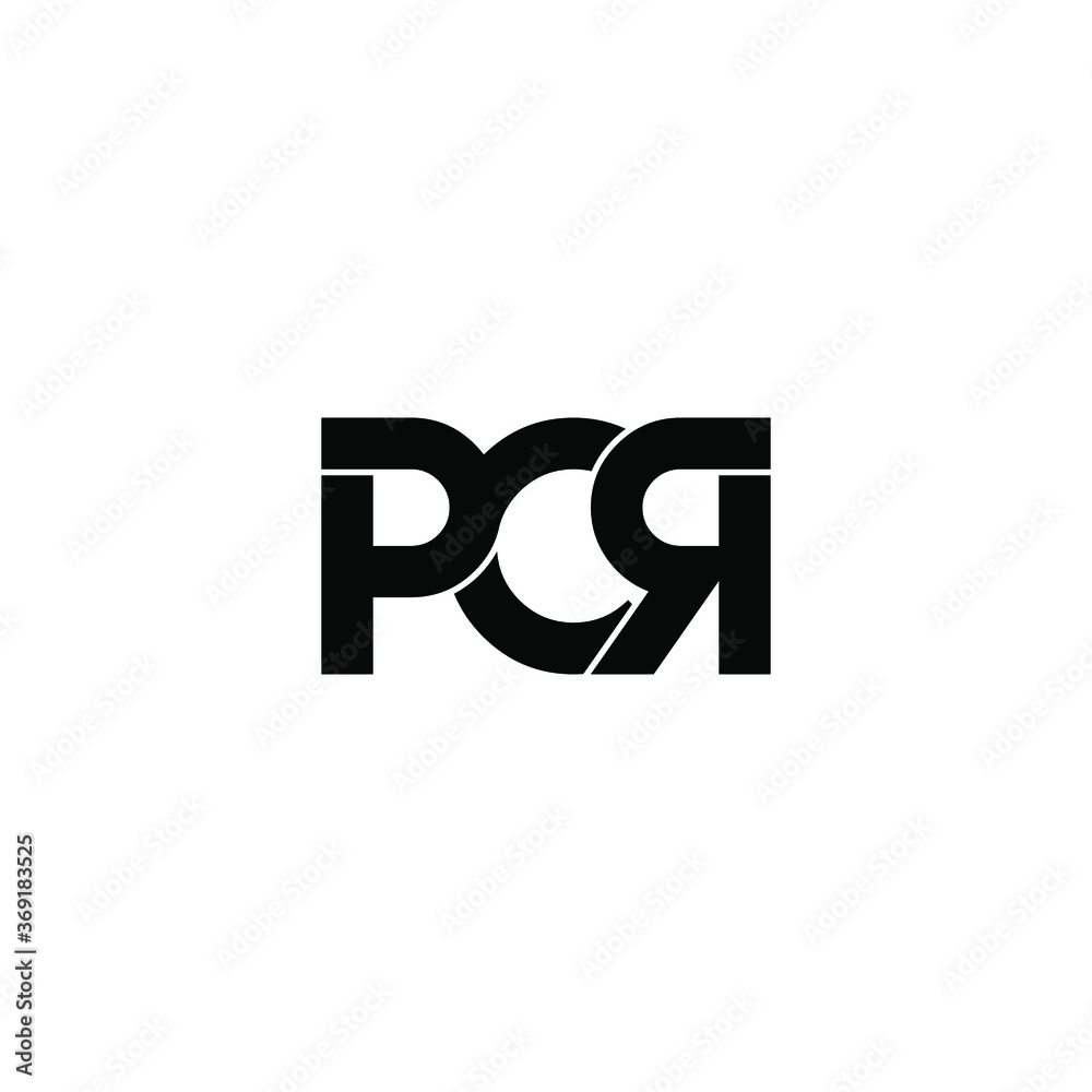 pcr letter original monogram logo design Stock Vector | Adobe Stock