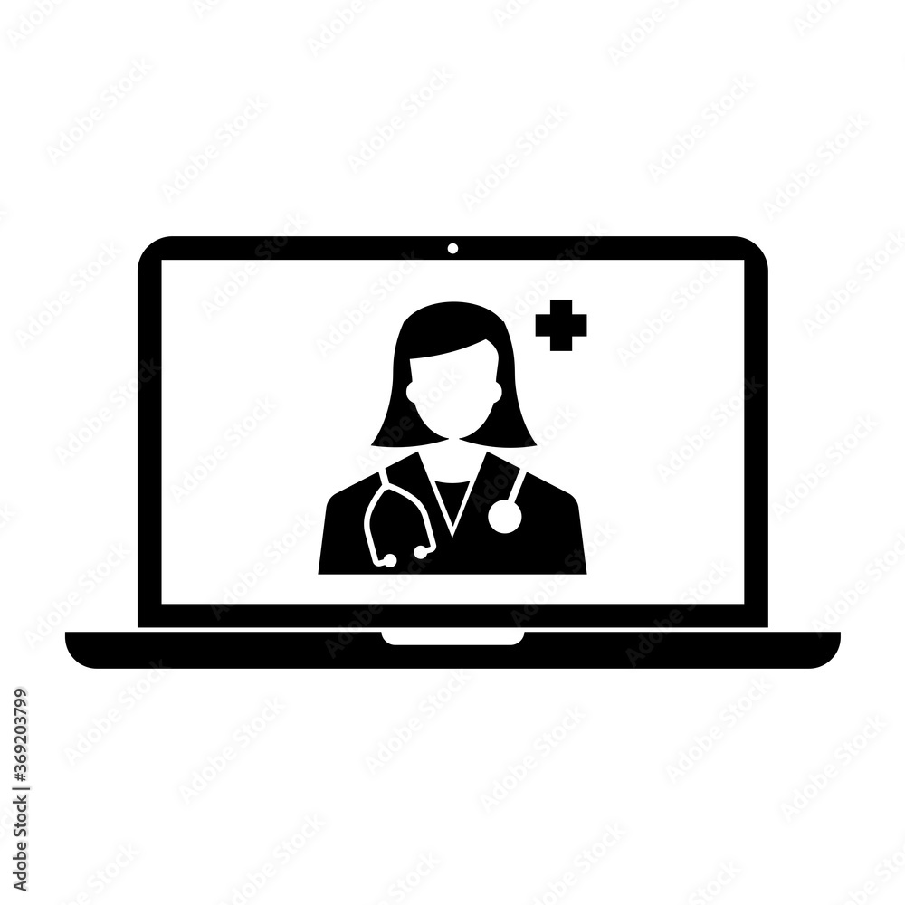 Telemedicine or telehealth virtual visit / video visit with female ...