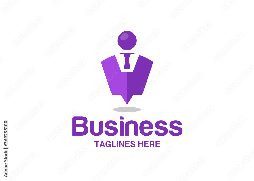 simple and modern Pin Location Job Icon Logo Design Element. Stock ...