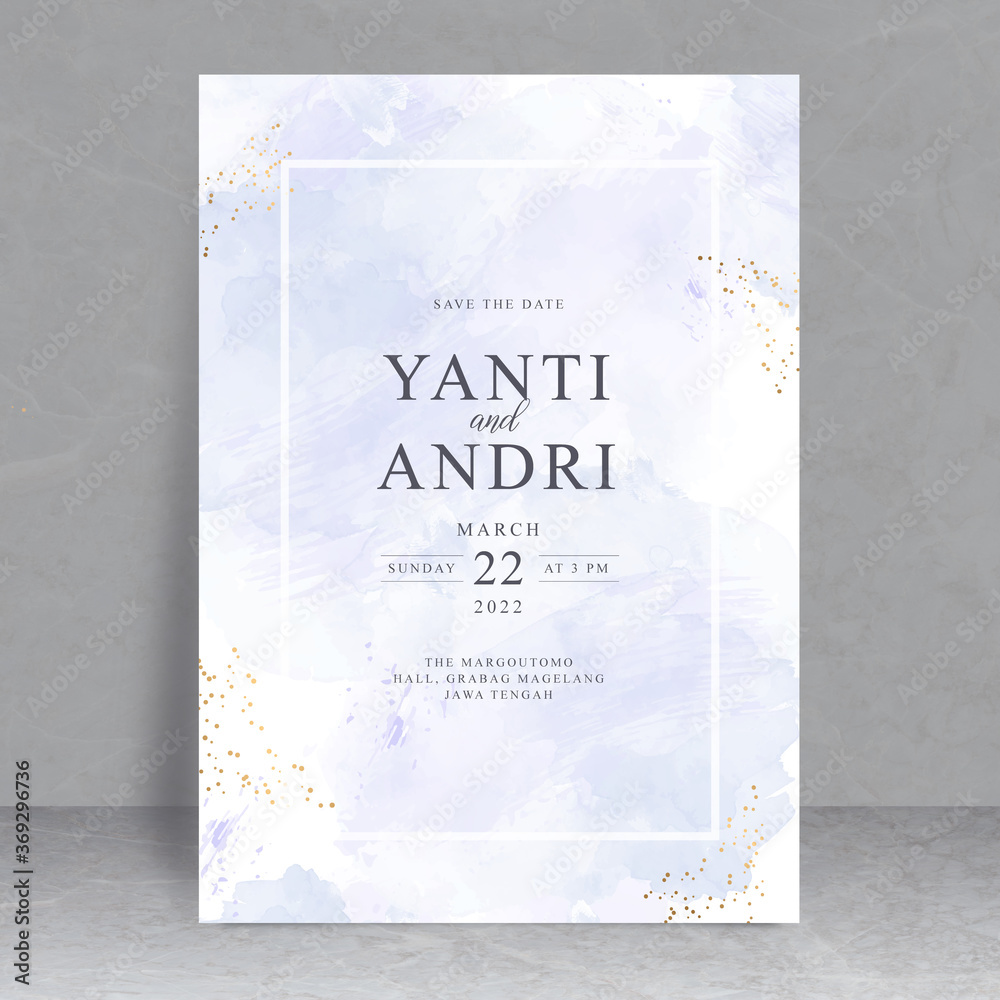 Splash watercolor wedding card theme Stock Vector | Adobe Stock