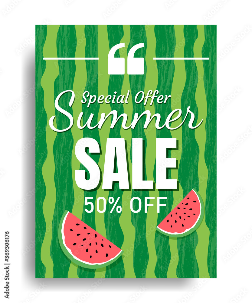 Vector de Stock Set of empty templates with summer themes on a ...