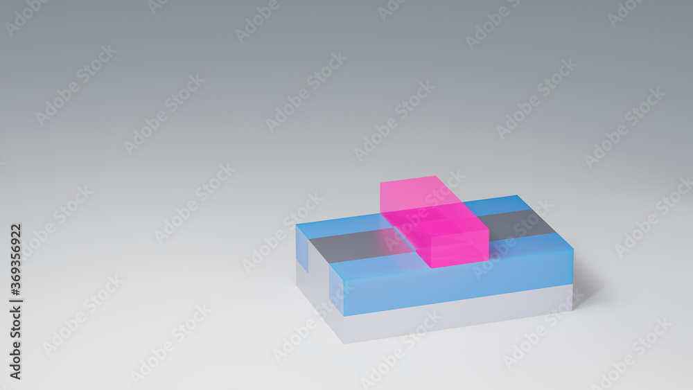 Planar CMOS FET transistor 3D render. Metal oxide semiconductor field ...