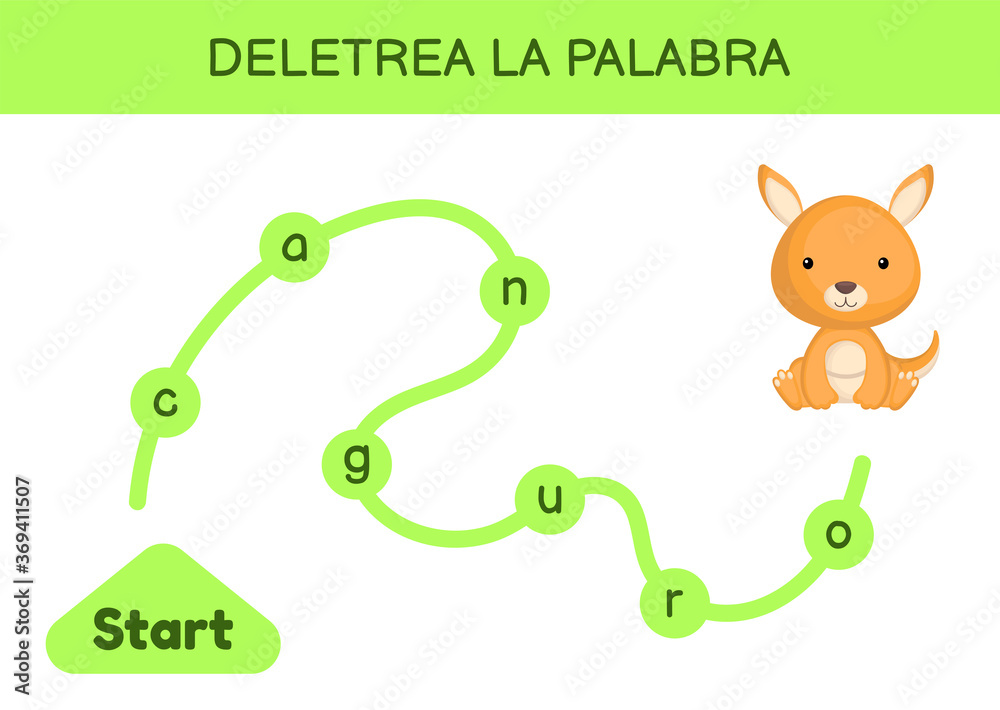 Deletrea la palabra - Spell the word. Maze for kids. Spelling word game ...