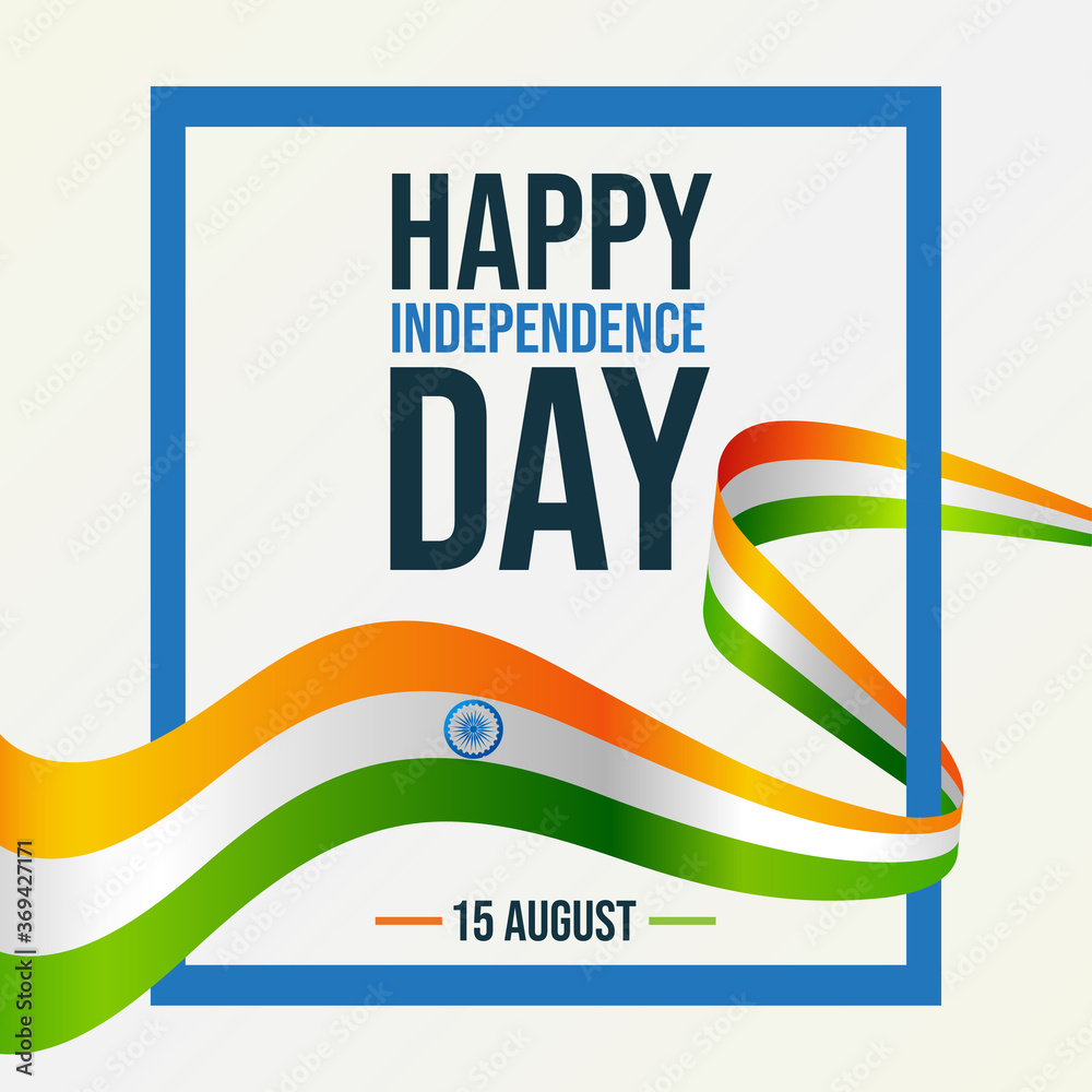 Happy Independence Day India, 15 August, Indian flag greeting poster, illustration vector Stock ...