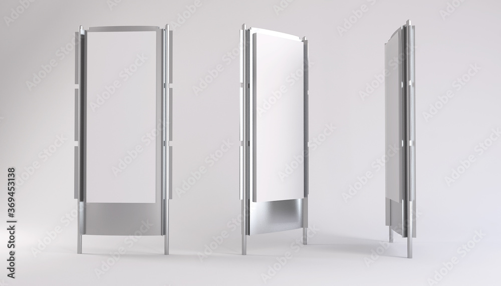 Mock up for advertisement stand, lightbox or outdoor signage box ...