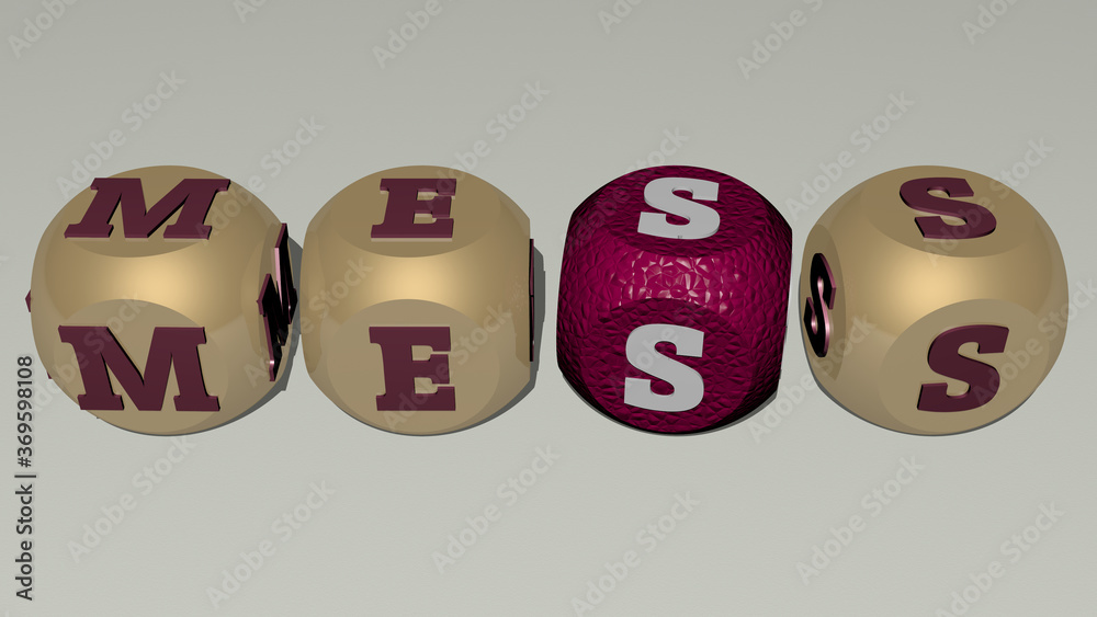 mess combined by dice letters and color crossing for the related ...