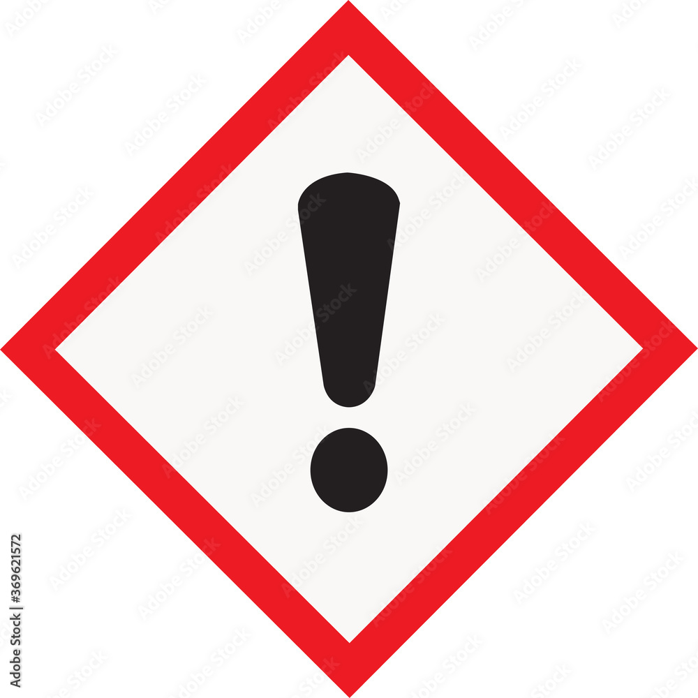 Exclamation Mark GHS signs and symbols Stock Illustration | Adobe Stock