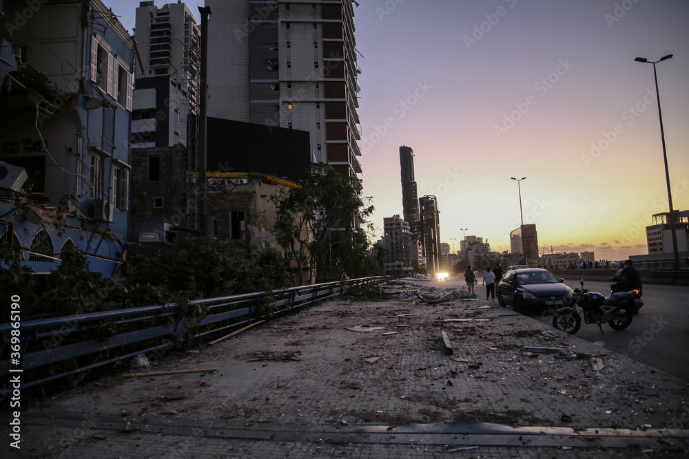 Beirut destruction after the tragic explosion happened in Port of ...