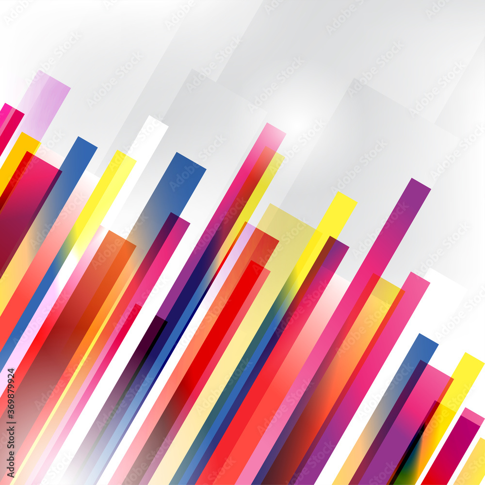 colorful rectangle shape overlaps geometric abstract background, space ...