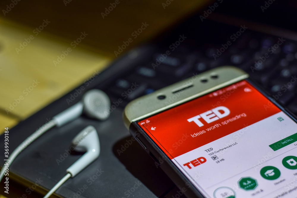 TED dev app on Smartphone screen. TED is a freeware web browser ...