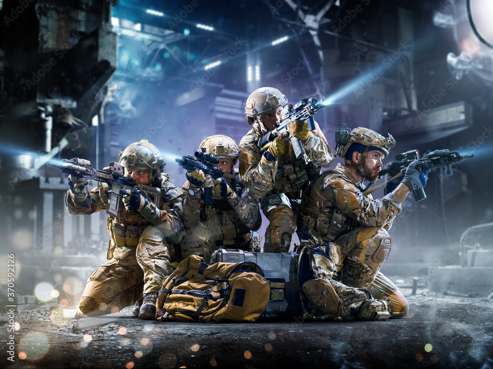 Army soldiers in Protective Combat Uniform holding Special Operations ...