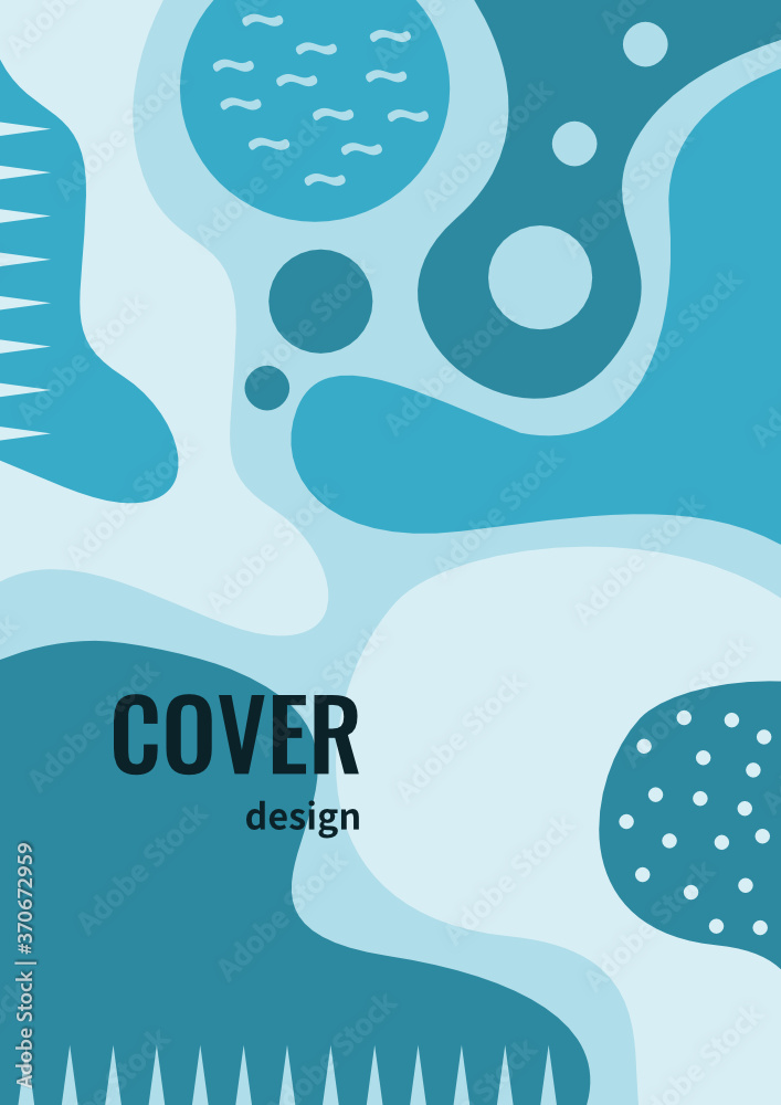 Minimalist cover design with abstract shape. A4 cover design for ...