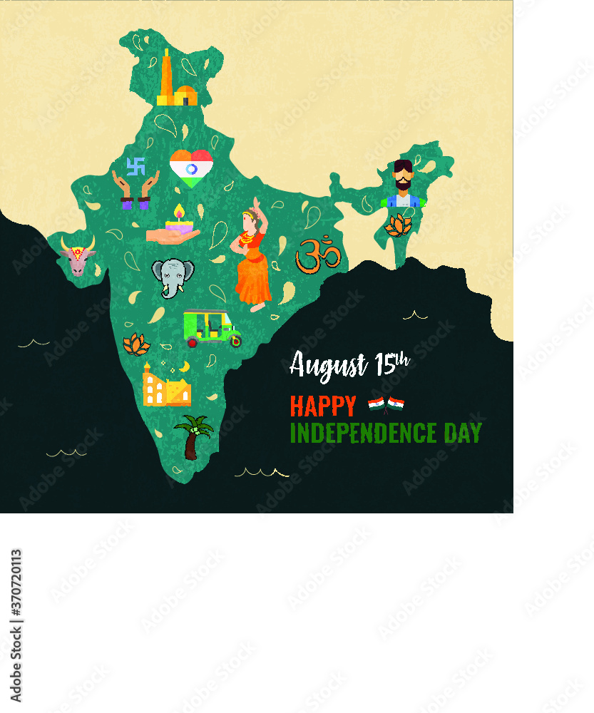 Vector map of India Stock Vector | Adobe Stock