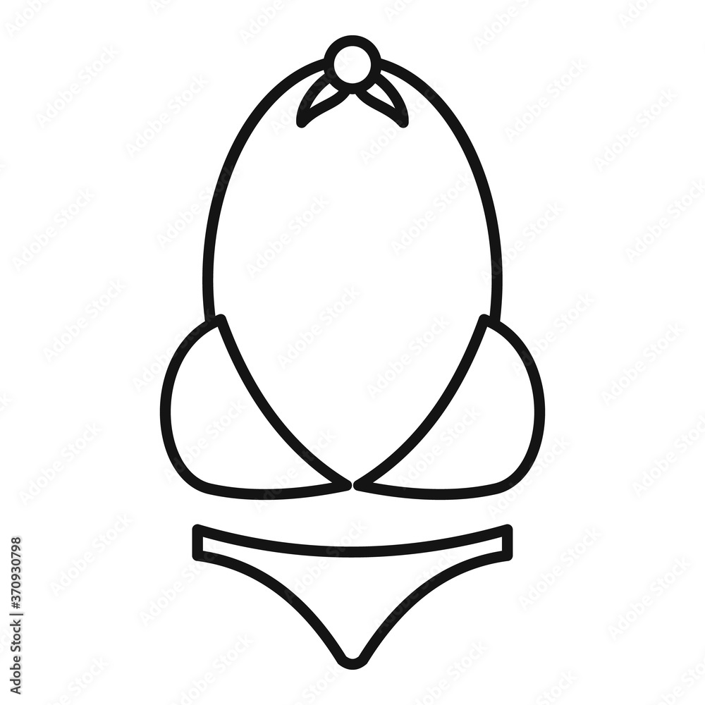 Girl swimsuit icon. Outline girl swimsuit vector icon for web design ...