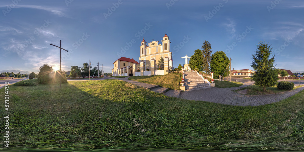 Full seamless spherical hdri panorama 360 degrees angle with decorative ...