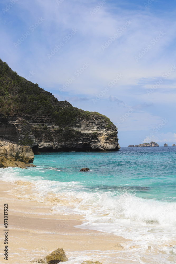 Suwehan beach on Nusa Penida Island, Bali, Indonesia. Amazing view ...