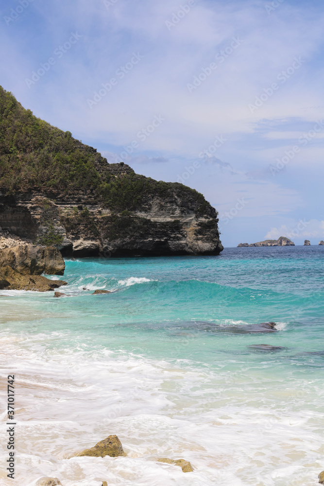 Suwehan beach on Nusa Penida Island, Bali, Indonesia. Amazing view ...