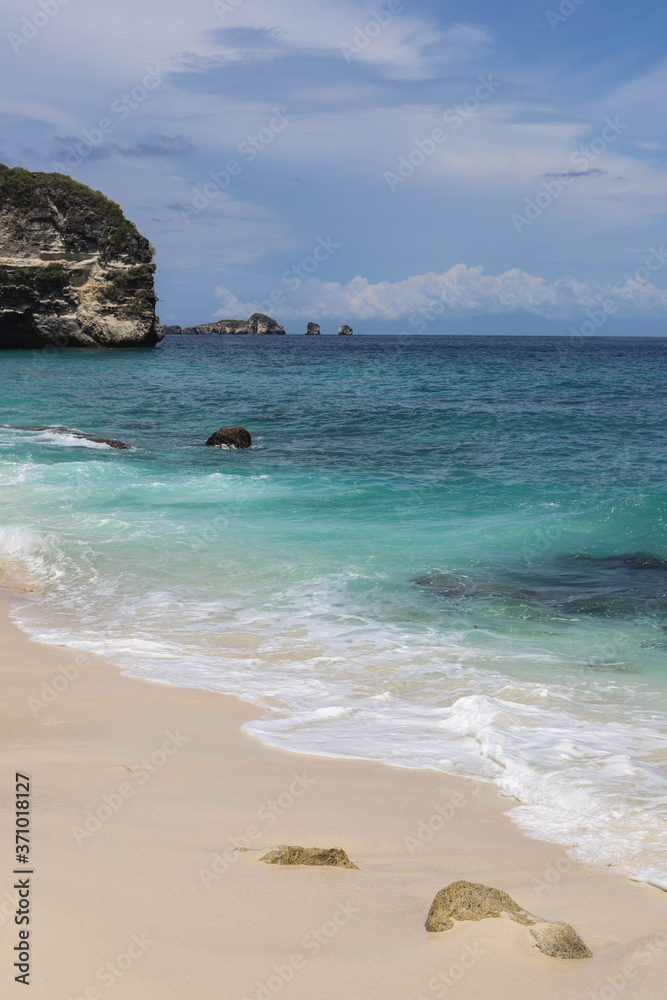 Suwehan beach on Nusa Penida Island, Bali, Indonesia. Amazing view ...