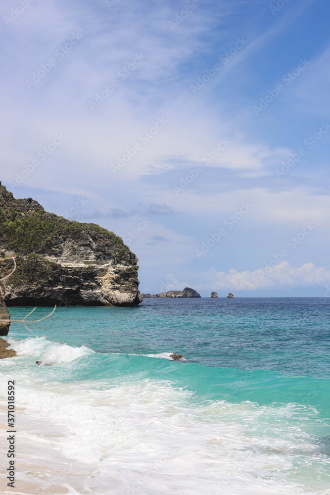 Suwehan beach on Nusa Penida Island, Bali, Indonesia. Amazing view ...