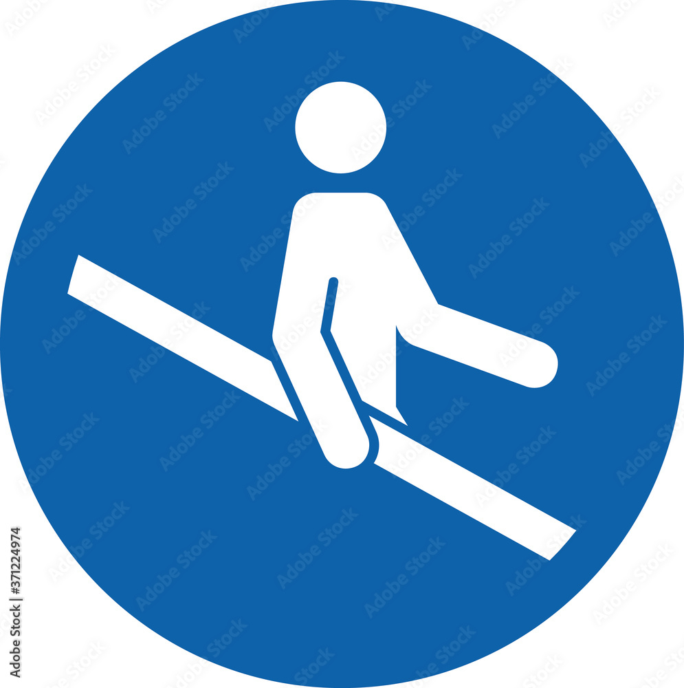 use handrail mandatory signs and symbols Stock Illustration | Adobe Stock