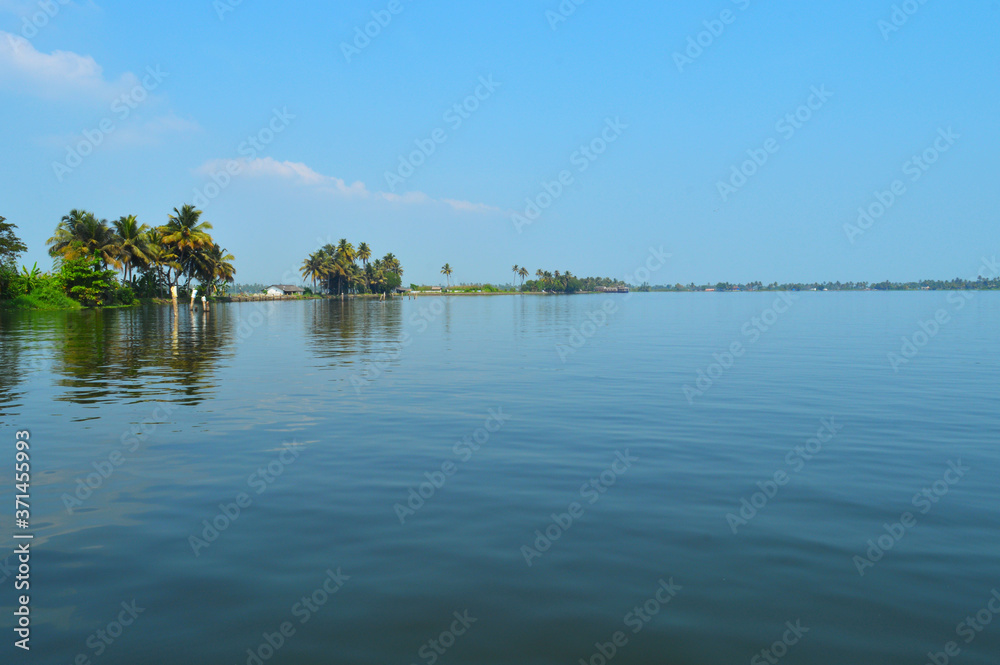 Beautiful scenery of backwaters Stock Photo | Adobe Stock