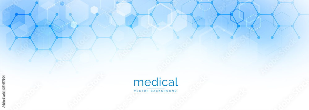 hexagonal medical science and healthcare banner design Stock Vector ...