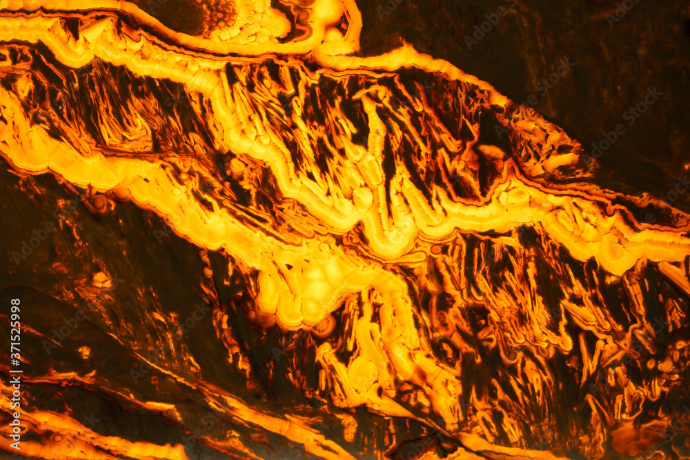 Lava like yellow marble onyx texture. Backlit texture detail Stock ...