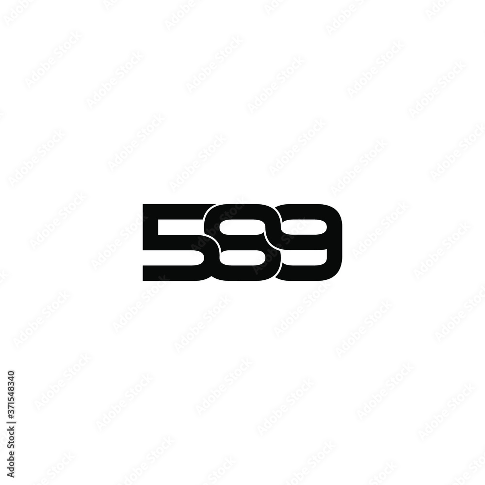 589 letter original monogram logo design Stock Vector | Adobe Stock