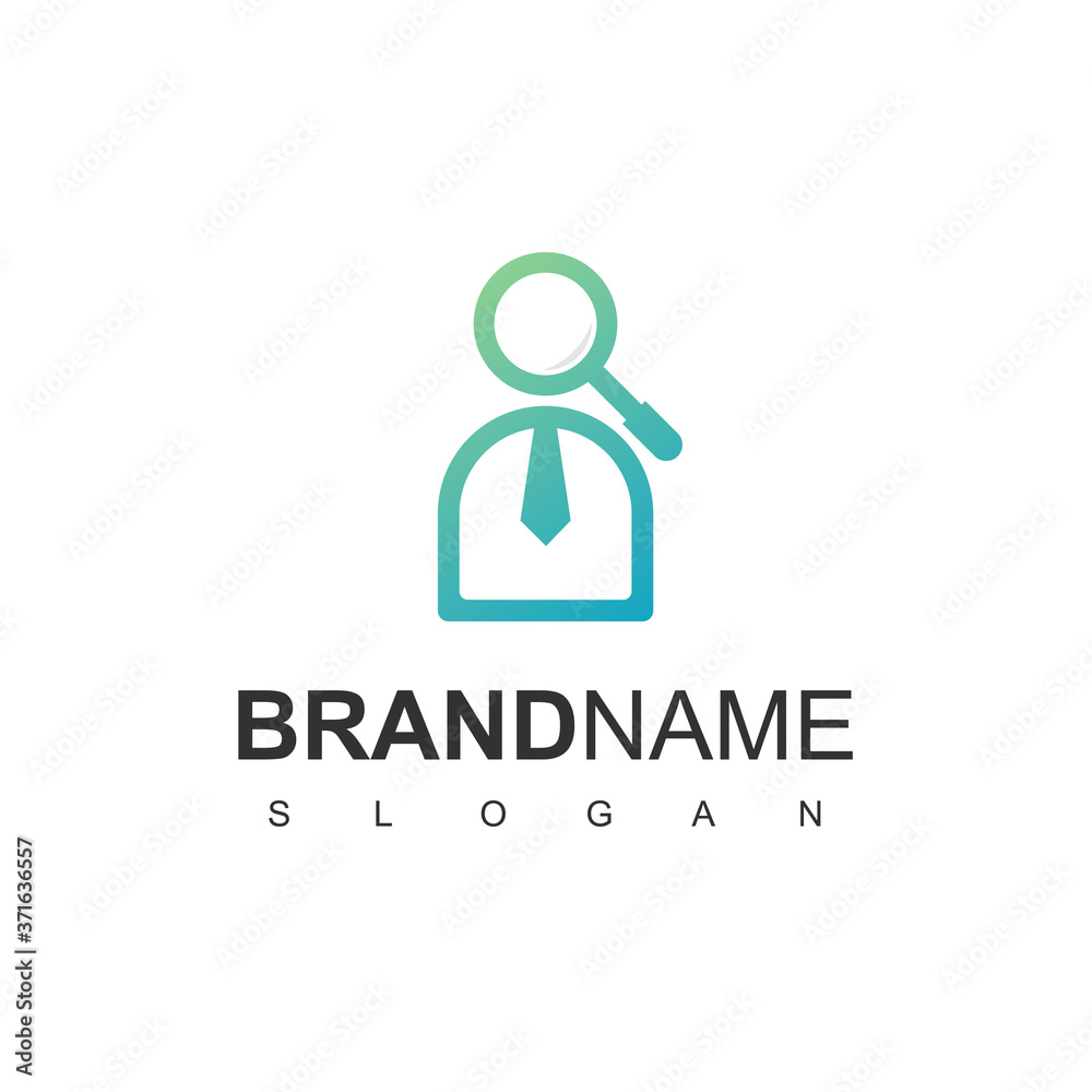 Job Finder Logo Design Inspiration Stock Vector | Adobe Stock