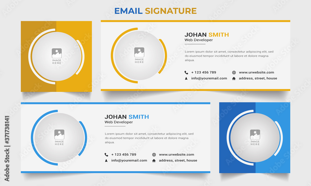Email Signatures Templates Professional layout simple corporate awesome ...