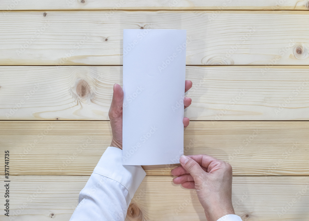 Trifold pamphelt mock up flyer brochure design A4 size paper in ...