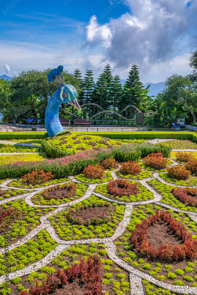 Suoi Mo Garden near Golden Bridge is lifted by two giant hands in the ...