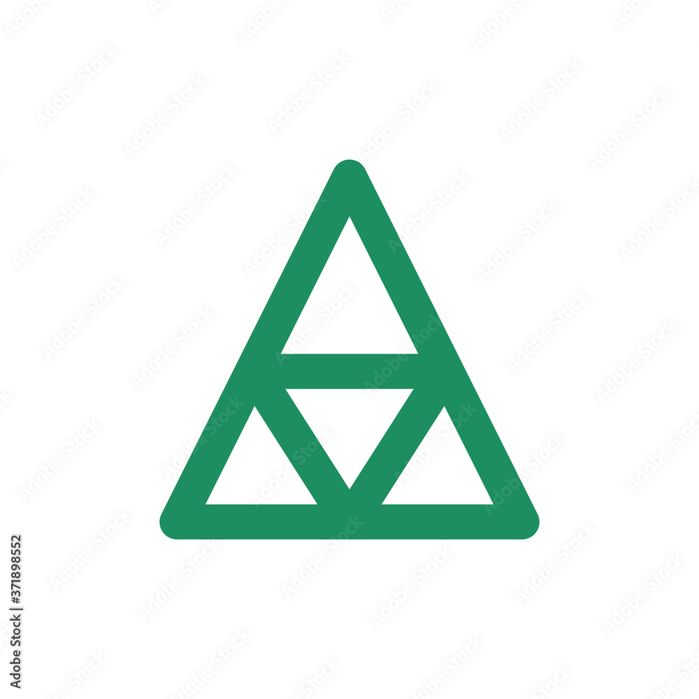 Triangle esoteric symbol icon. Simple color vector elements of esoteric ...