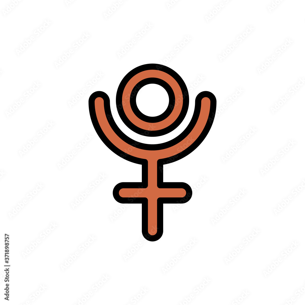 Pluto symbol icon. Simple color with outline vector elements of ...