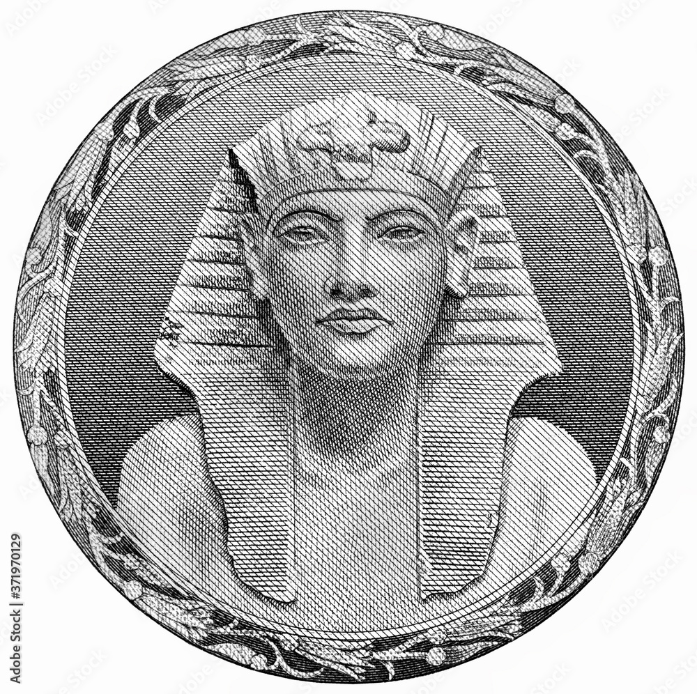 Mask, sculpture, Pharaoh Hatshepsut Maatkare, the fifth pharaoh of the ...