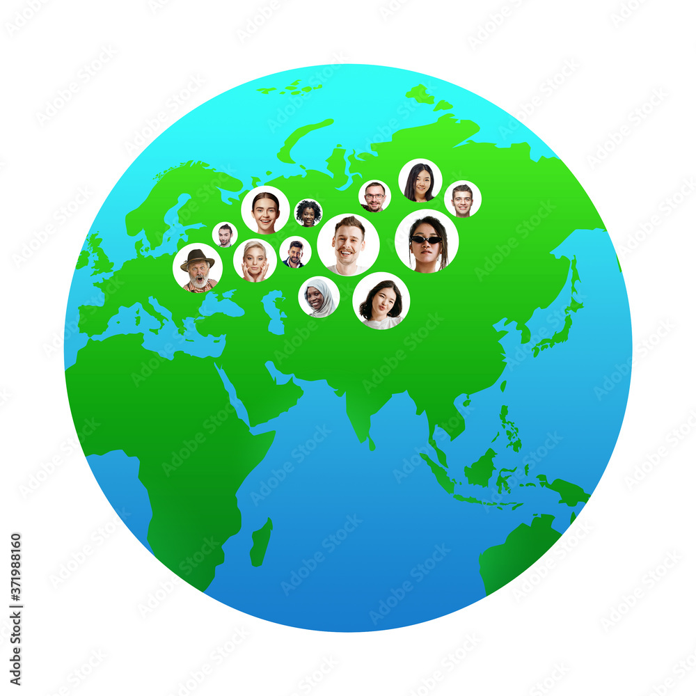 World global cartography - Earth international concept, connecting ...